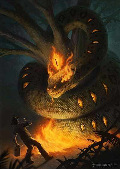 Boitatá, The giant flaming serpent is one of the most incredible ...