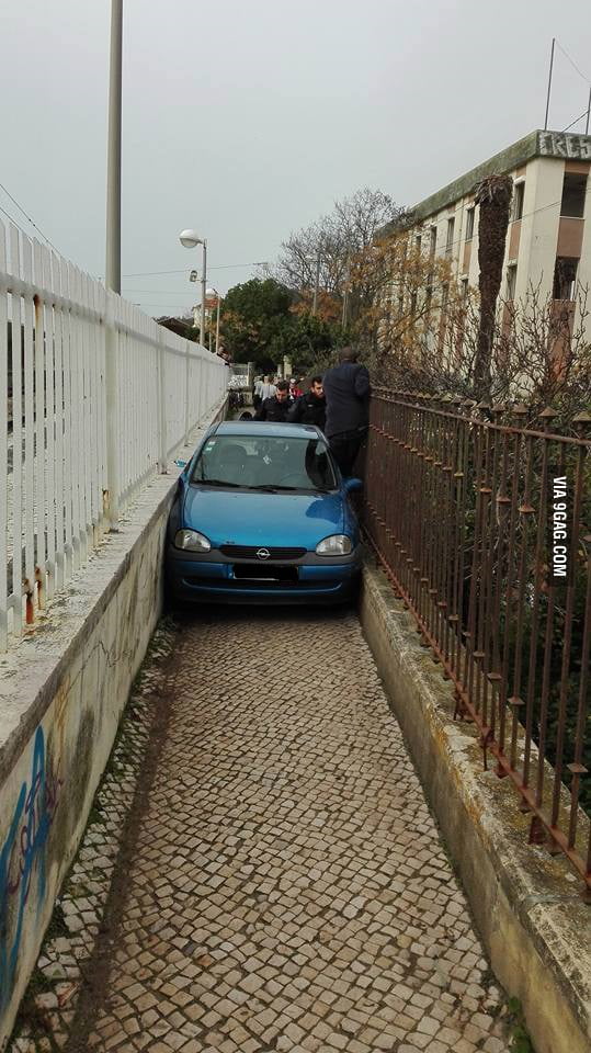 The GPS said turn left - 9GAG