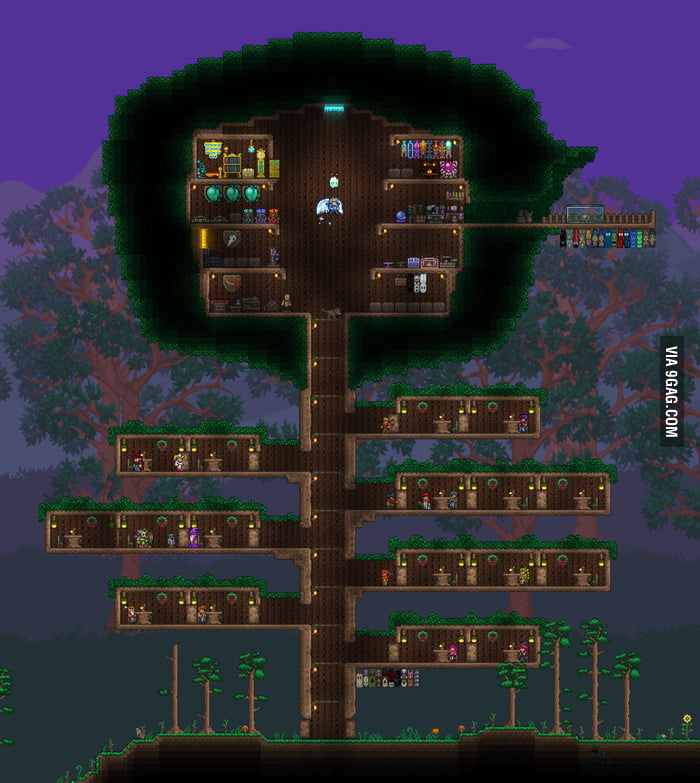 Terraria Tree House Terraria: How To Build A House