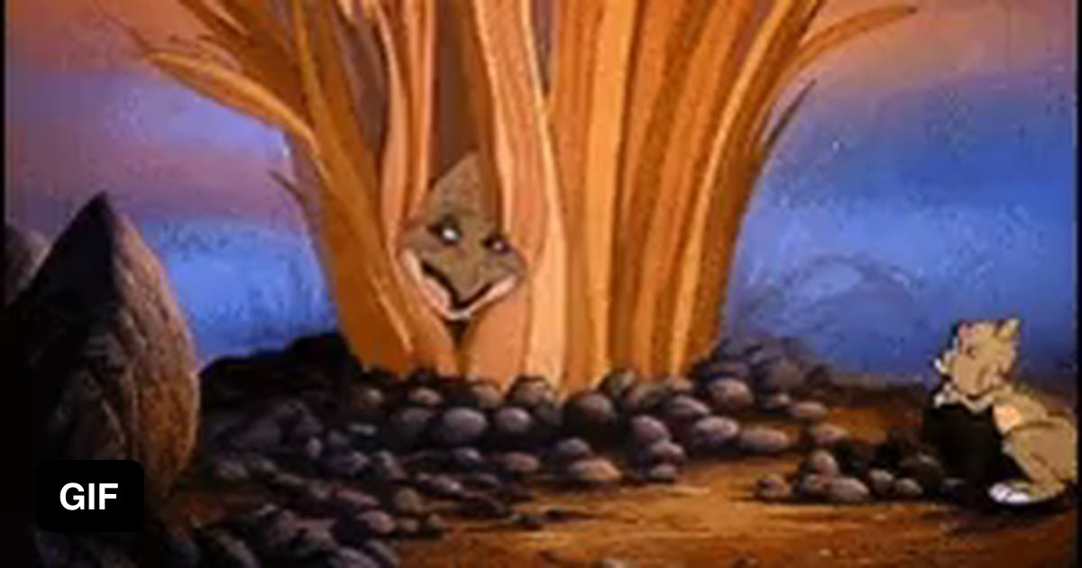 Spike eating grass in 'The Land Before Time' - 9GAG