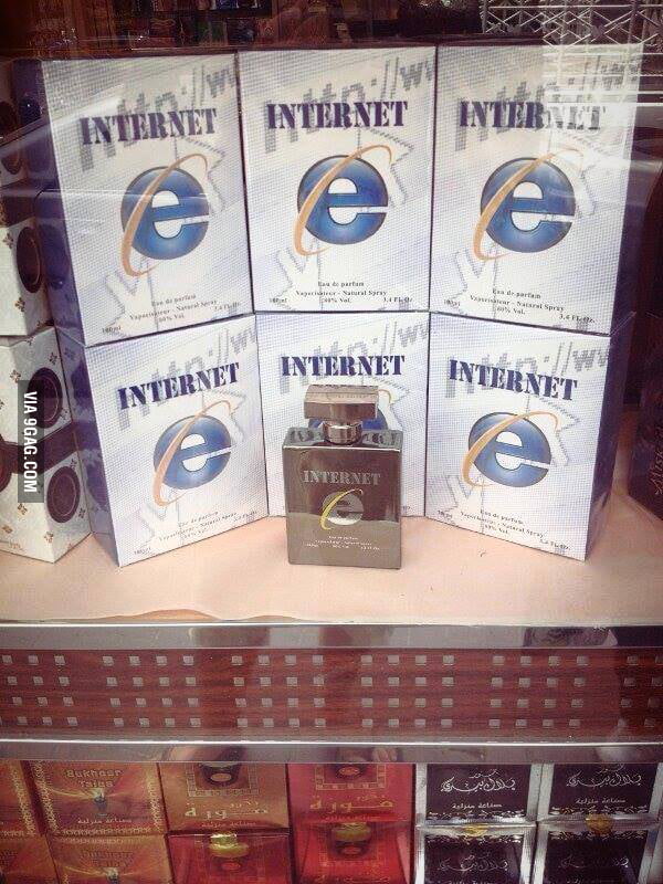 Internet Explorer perfume - The smell probably comes in a delay. - 9GAG