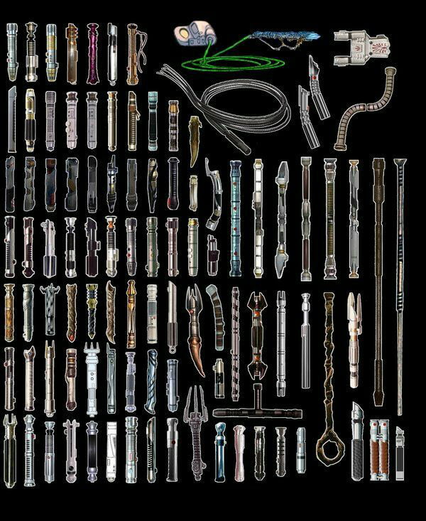 Almost all the type of lightsabers - 9GAG