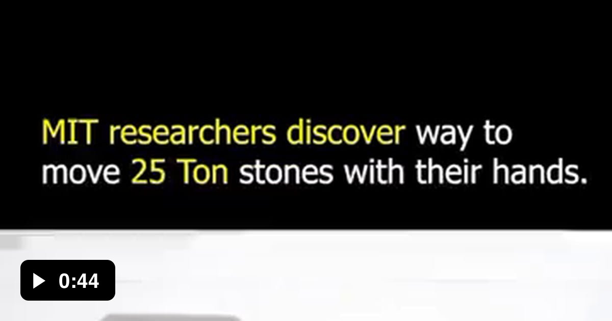 An ingenious method developed by MIT researchers to move incredibly heavy objects with minimal ...