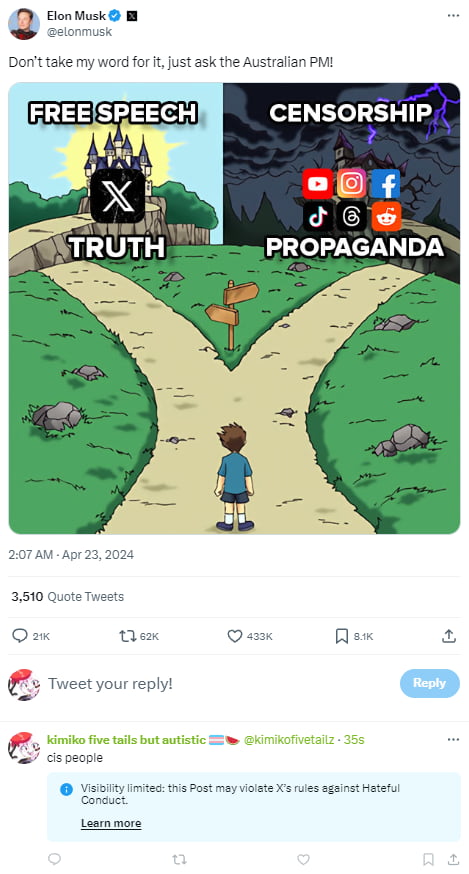 To allow free speech - 9GAG