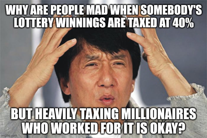 Winning a lottery is literally taking money away from other poor ...