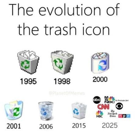 The Evolution of the Trash icon - 9GAG
