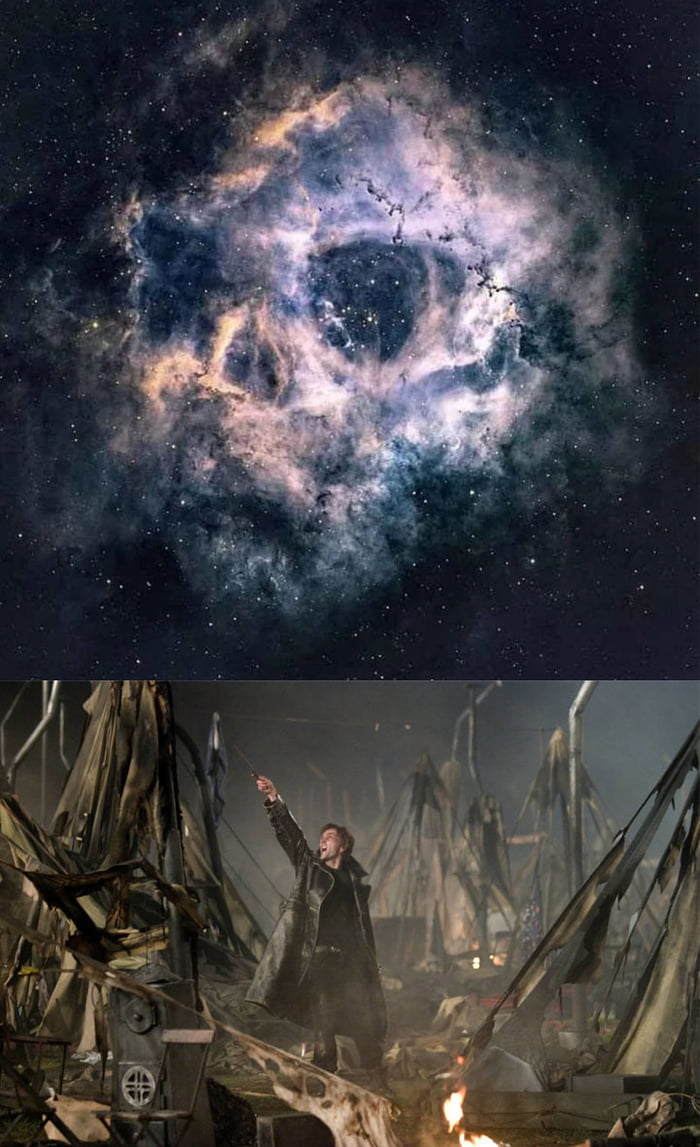 Barty is at it again. The skull shaped nebula Rosetta - 9GAG