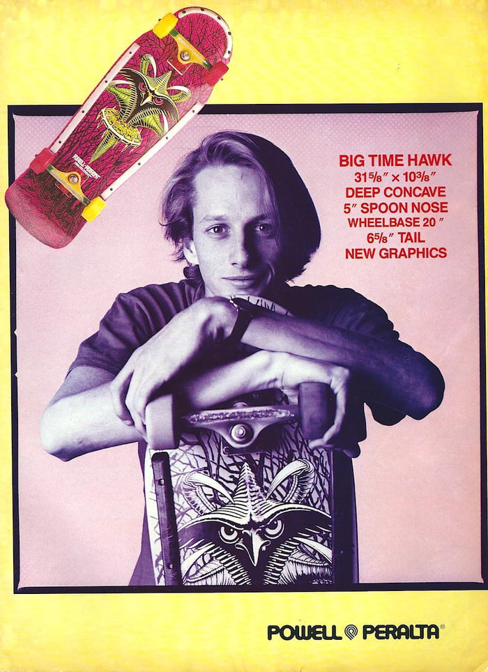 Powell Peralta ad with Tony Hawk in 1989 - 9GAG