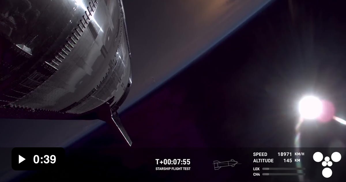 Starship starts to spin out of control 8 minutes into launch - 9GAG