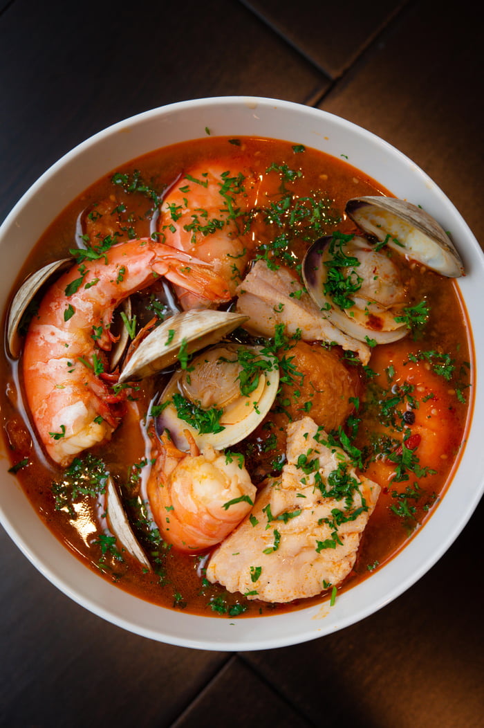 Spicy seafood hotpot with side of rice - 9GAG