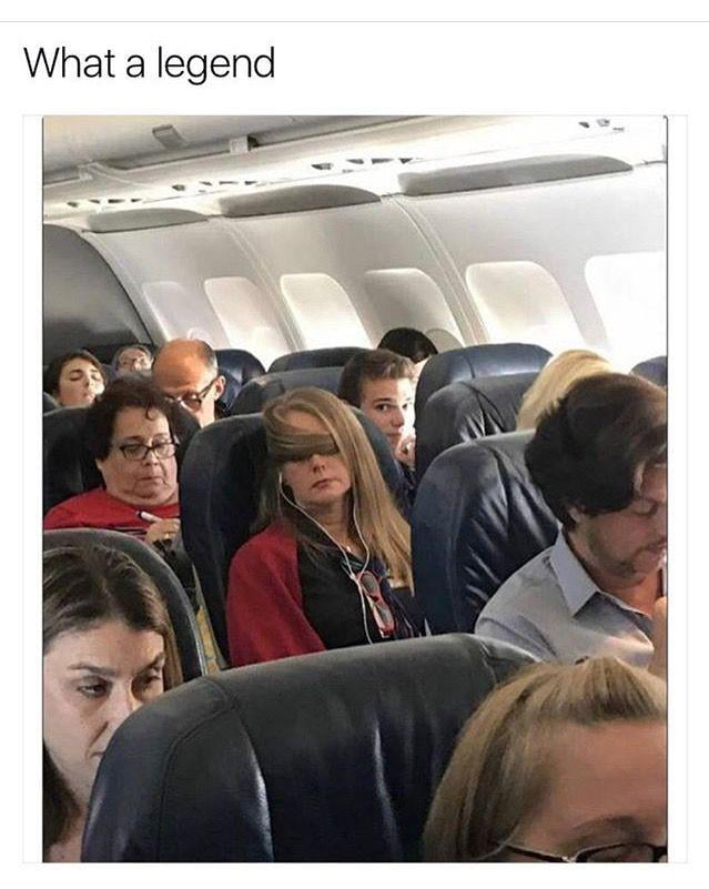 Sleeping like a pro on this flight - 9GAG