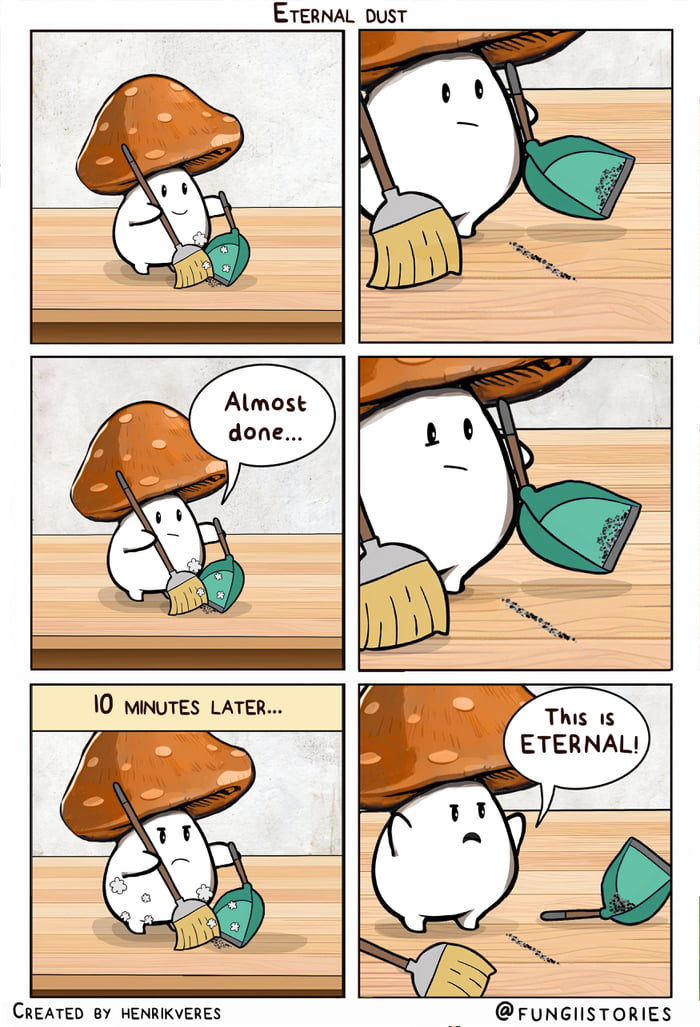 Sweeping is definitely the least efficient way of cleaning, it's just "waking up" the dust, and ...