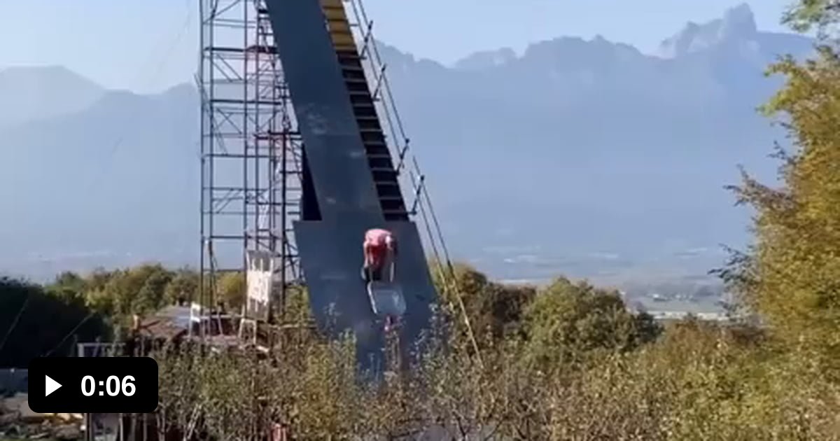 Man on Rollerblades makes a double flip with his wheelbarrow - 9GAG