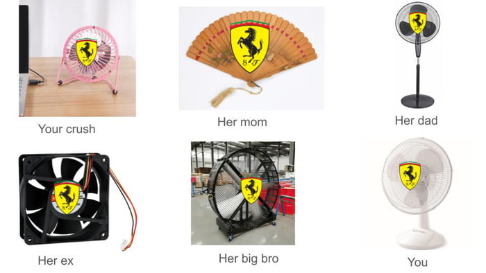 Everybody is a Ferrari fan 🪭 - 9GAG