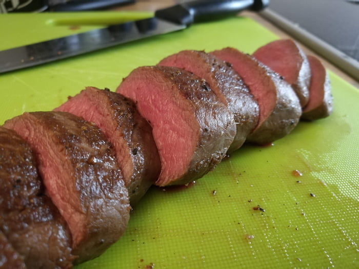 Reindeer tenderloin. Not bbq but still meat. - 9GAG