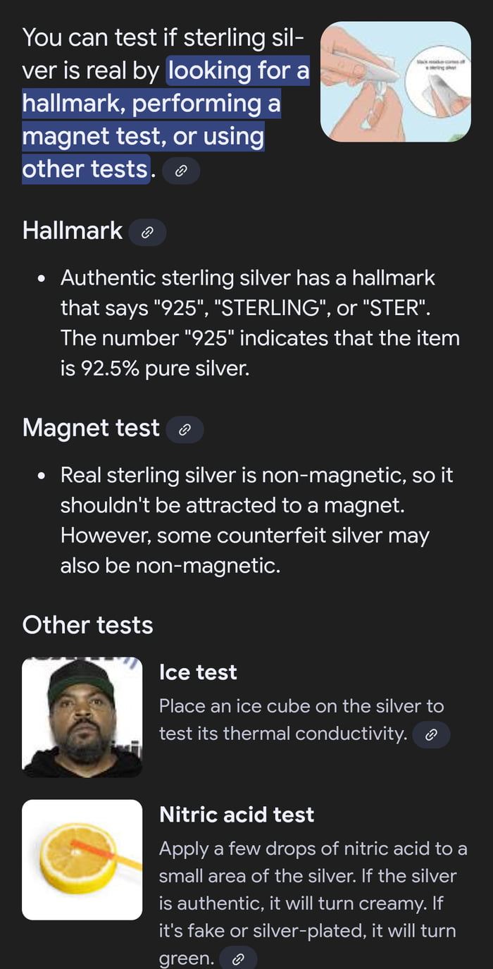 If in doubt of your silver.. just ask Ice Cube - 9GAG