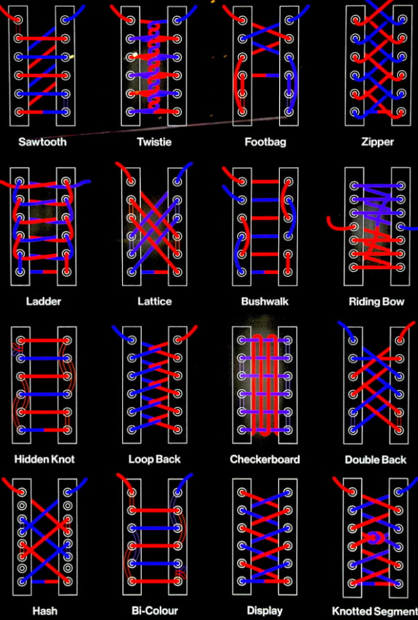 A Cool Guide on Shoelace Styles - 9GAG