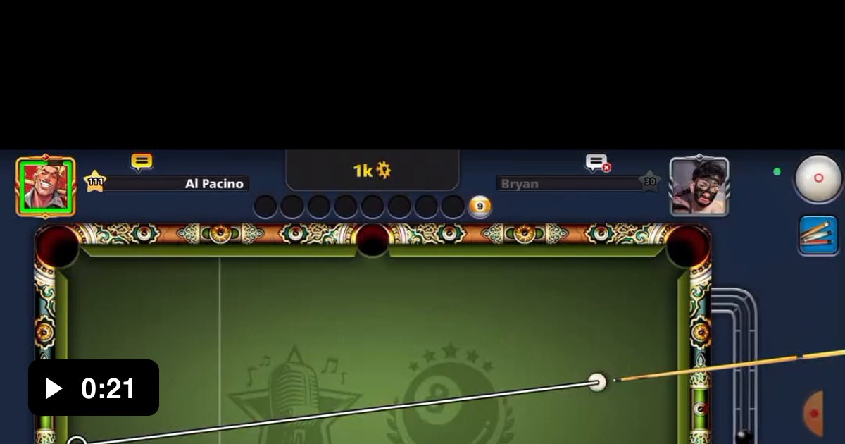 8 Ball Pool: 9 ball. Excellent winning shot. - 9GAG
