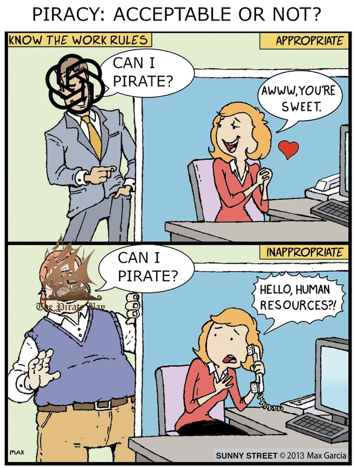 Remember kids, Piracy is okay if GenAI is doing it. If BitTorrent is ...