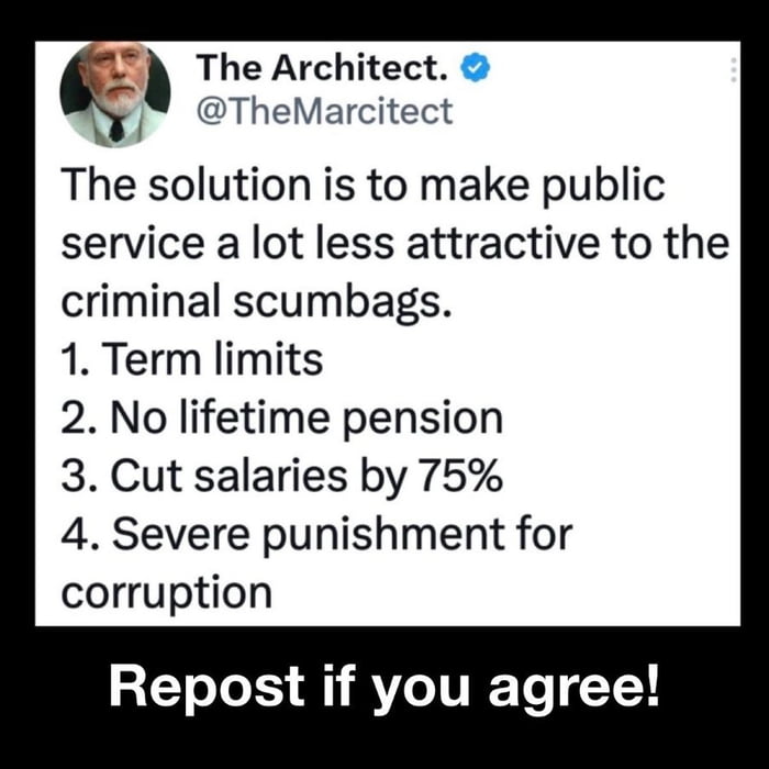 Politicians would never do anything close but it's a great solution !! - 9GAG