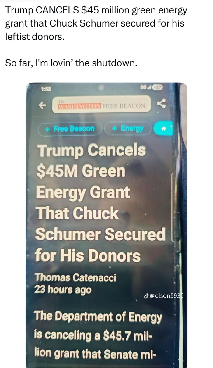 Don’t forget to fire at least half of the bureaucracy while you’re at it. - 9GAG