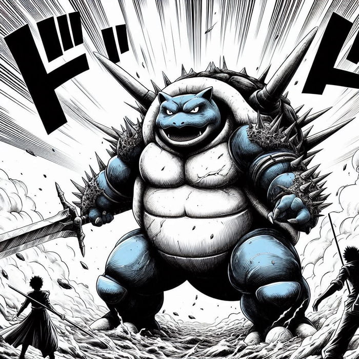 Blastoise uses Hydro Sword - 9GAG