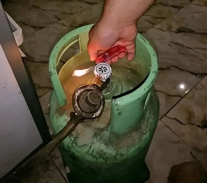 This Is How We Test Gas Leaks If It Blows Up We Go To Our Dear God If