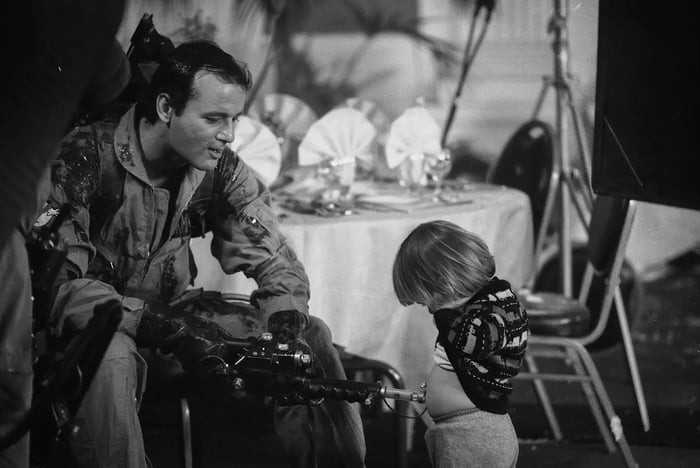 Bill Murray and his son Homer Behind the Scenes of Ghostbusters (1984 ...