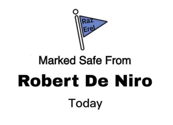 Mark safe from Robert de Niro today 😜 - 9GAG