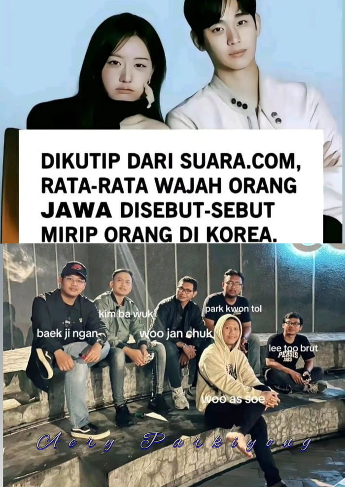 Baek col mek, kang Park ir, mas shu geng, kam Kim cil, ada yang mau tambahin lagi disini? - 9GAG