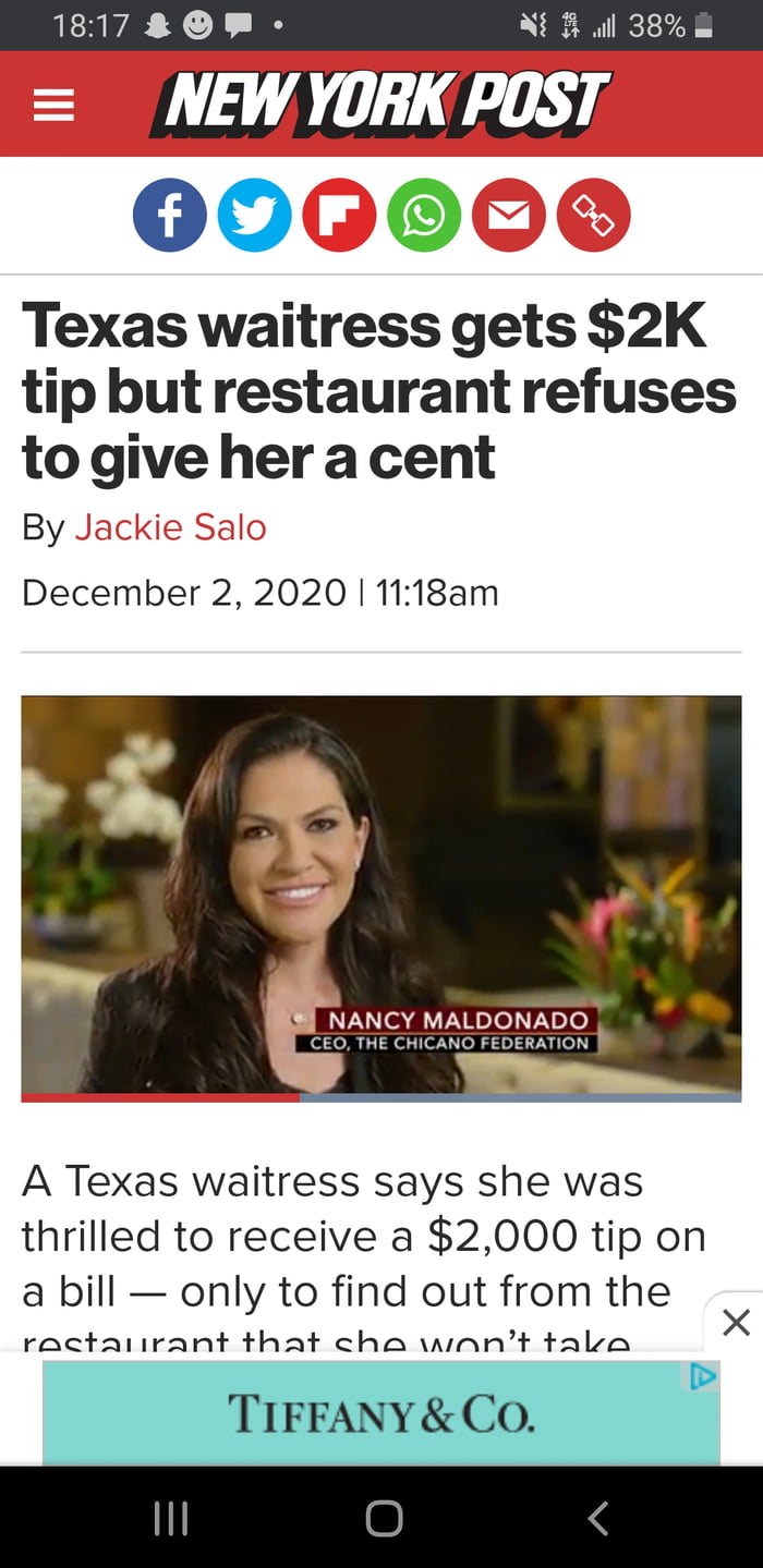 It's her tip.... - 9GAG