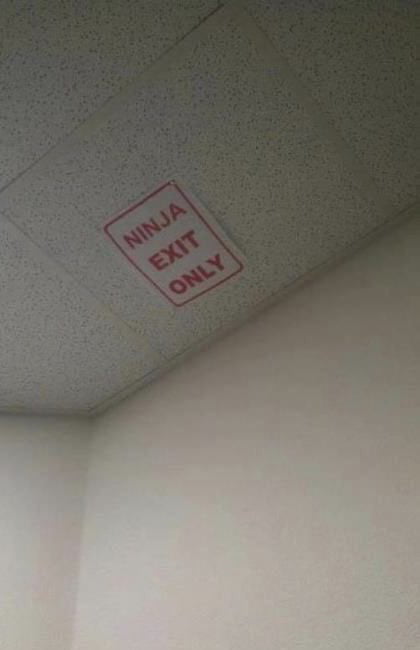 "Ninja Exit Only" - 9GAG