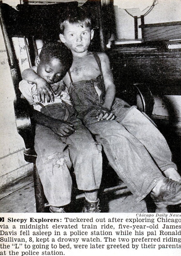 James Davis and Ronald Sullivan, 5 and 8, just two hitch-hikers on the ...