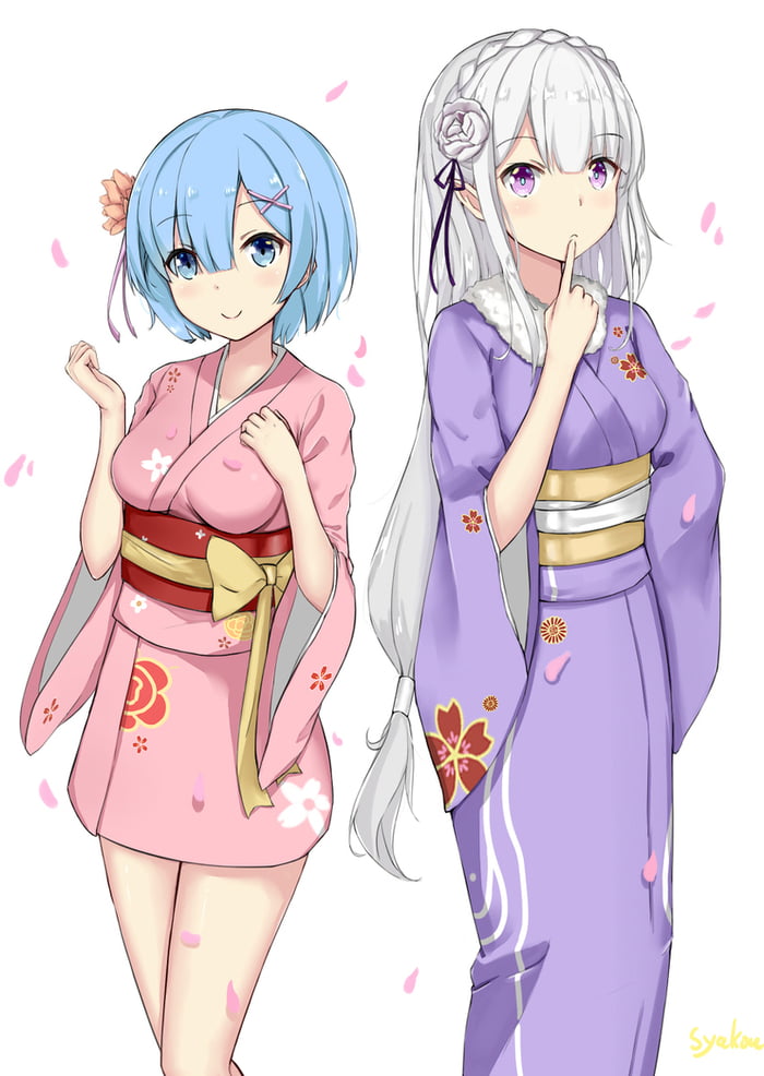 Emilia-tan and Rem-rin - 9GAG