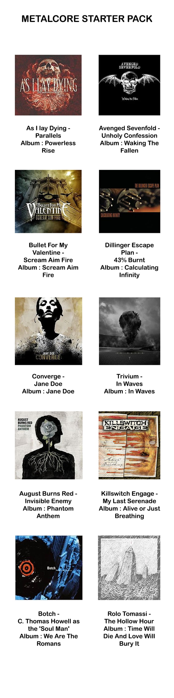 Metalcore/Mathcore starter pack - 9GAG