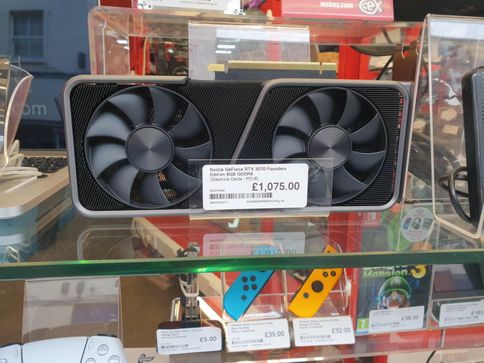 CEX in the UK - second hand card, at over twice MRSP. - 9GAG