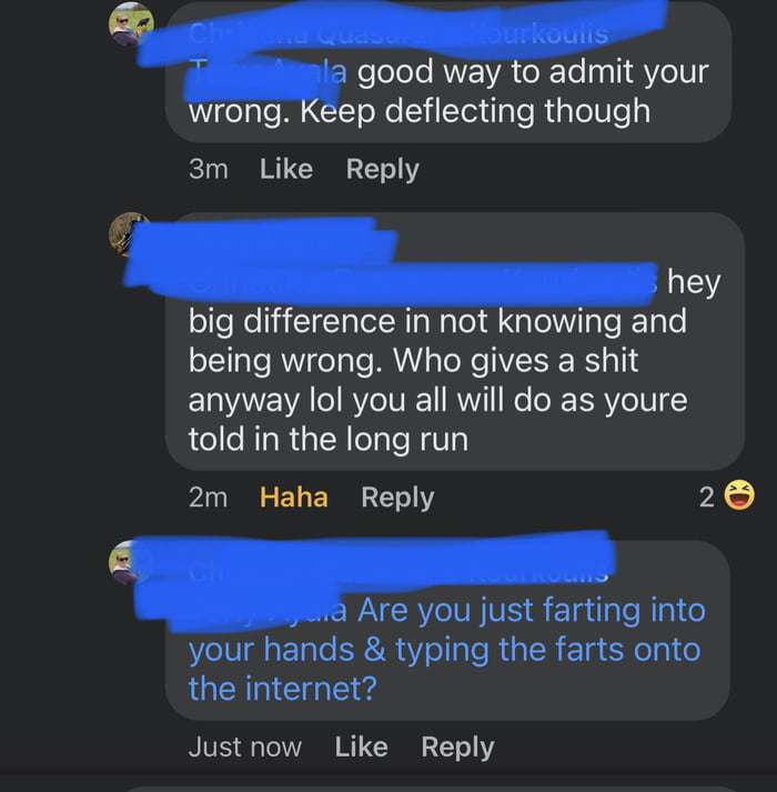 Are you just farting in your hands and typing your fart on the internet ...