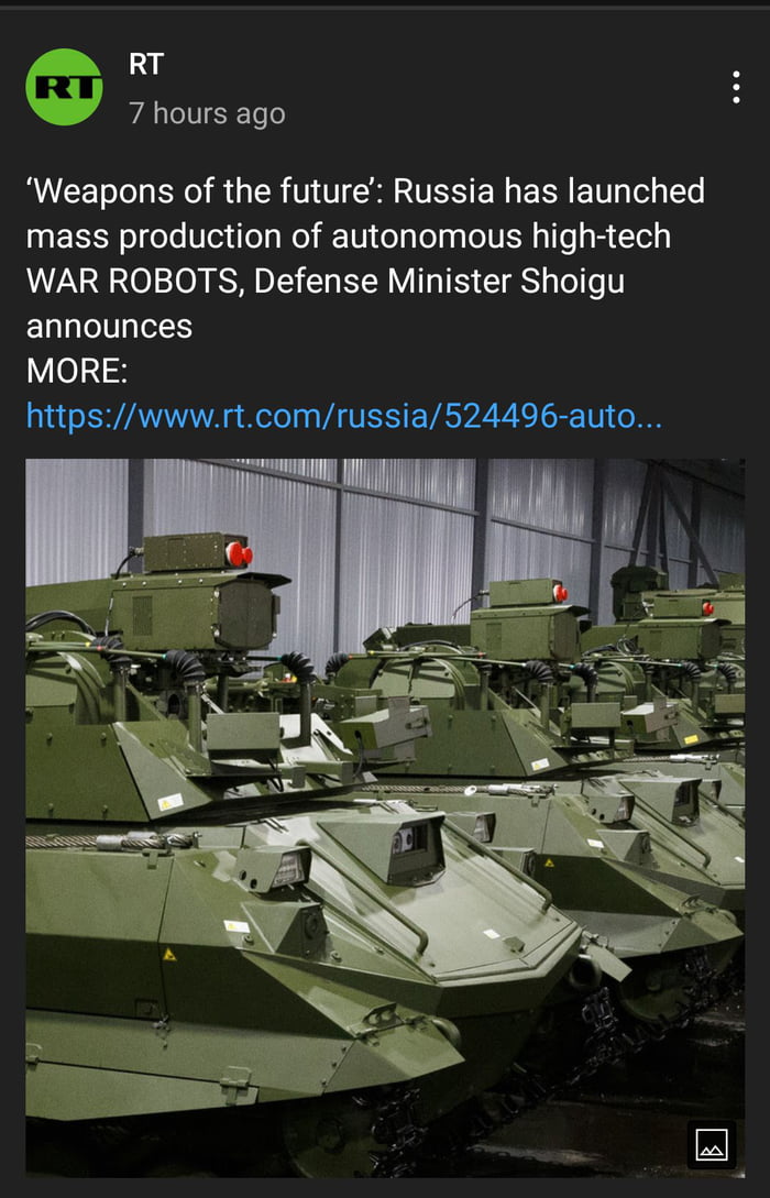 We have the perfect leaf up to a ww3...I hope its just robots fighting ...