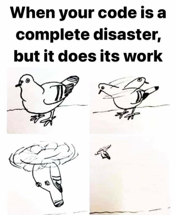 Your code is the worst I have ever run But it does run - 9GAG