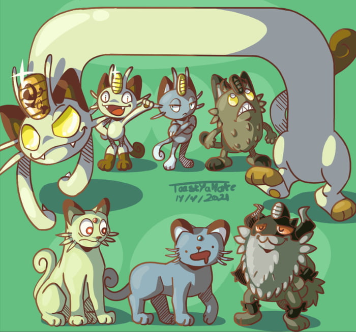 Meowth forms 'nd evos - 9GAG
