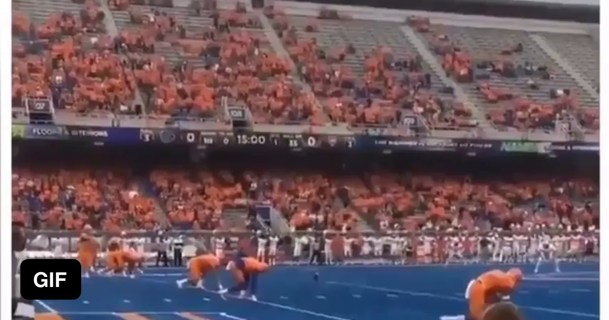 Boise State has a dog that retrieves the tee after kickoffs and I’ve ...