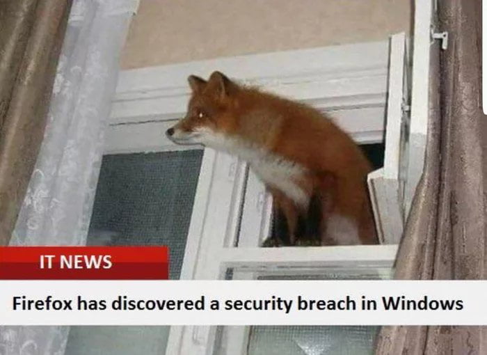 Firefox has discovered a security breach in Windows - 9GAG
