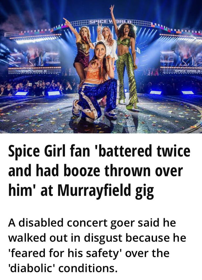 This should happen at every gig, batter a disabled until they walk again. - 9GAG