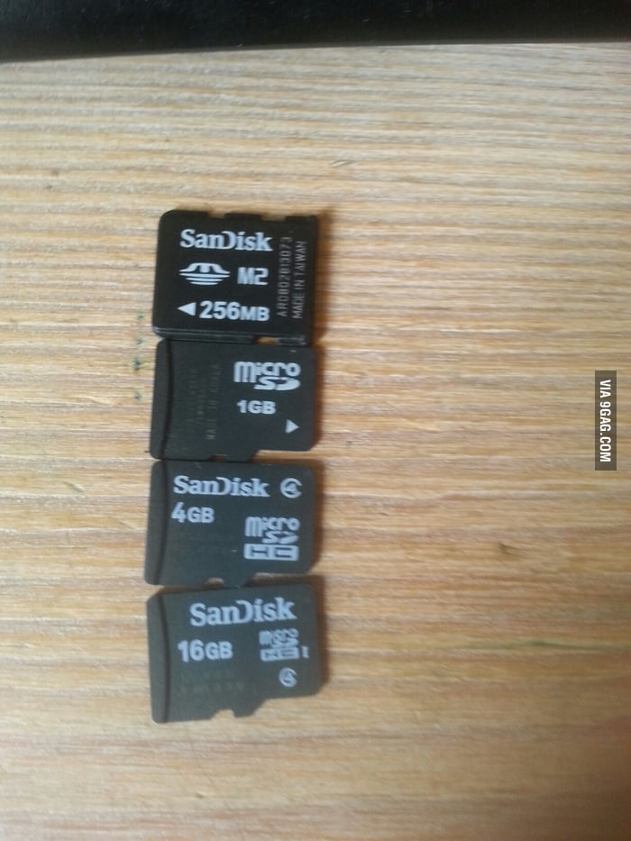 Evolution of micro sd cards very interesting not? - 9GAG
