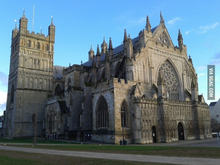 Exeter Cathedral, England. Made in the 7th century, I love History - 9GAG