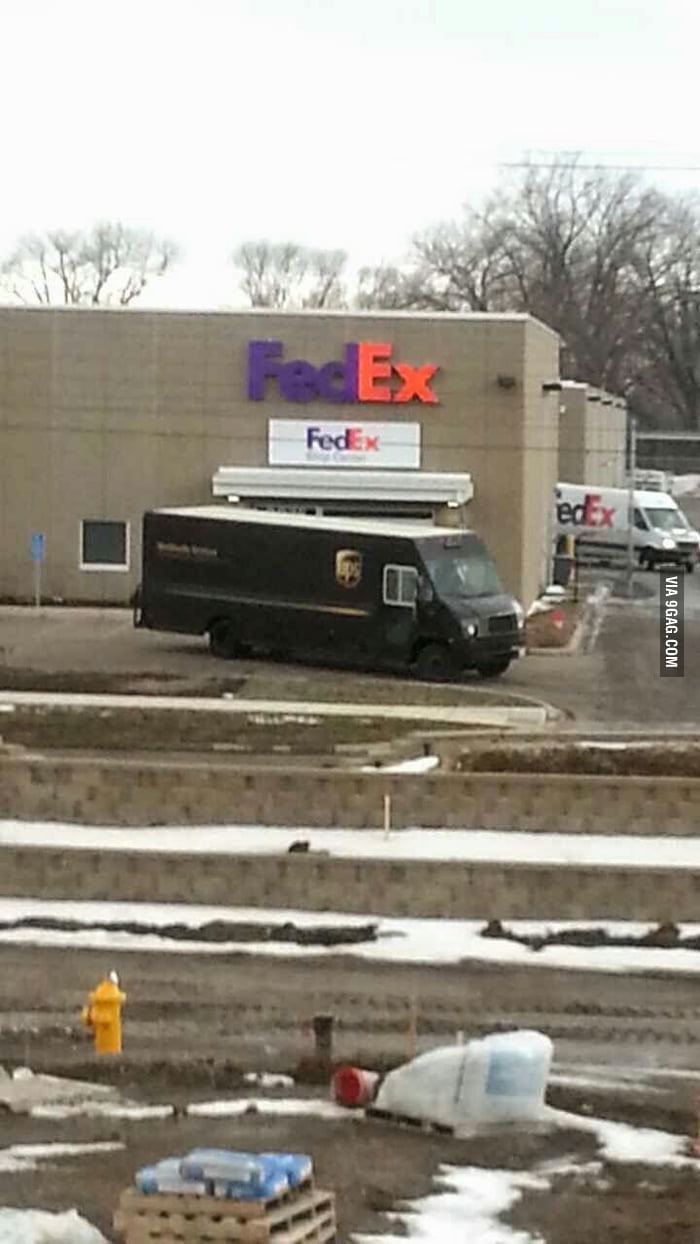 When FedEx runs out of trucks - 9GAG