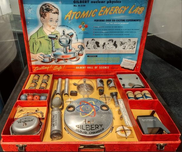 A radioactive toy and learning set from the 1950s that had jars of ...