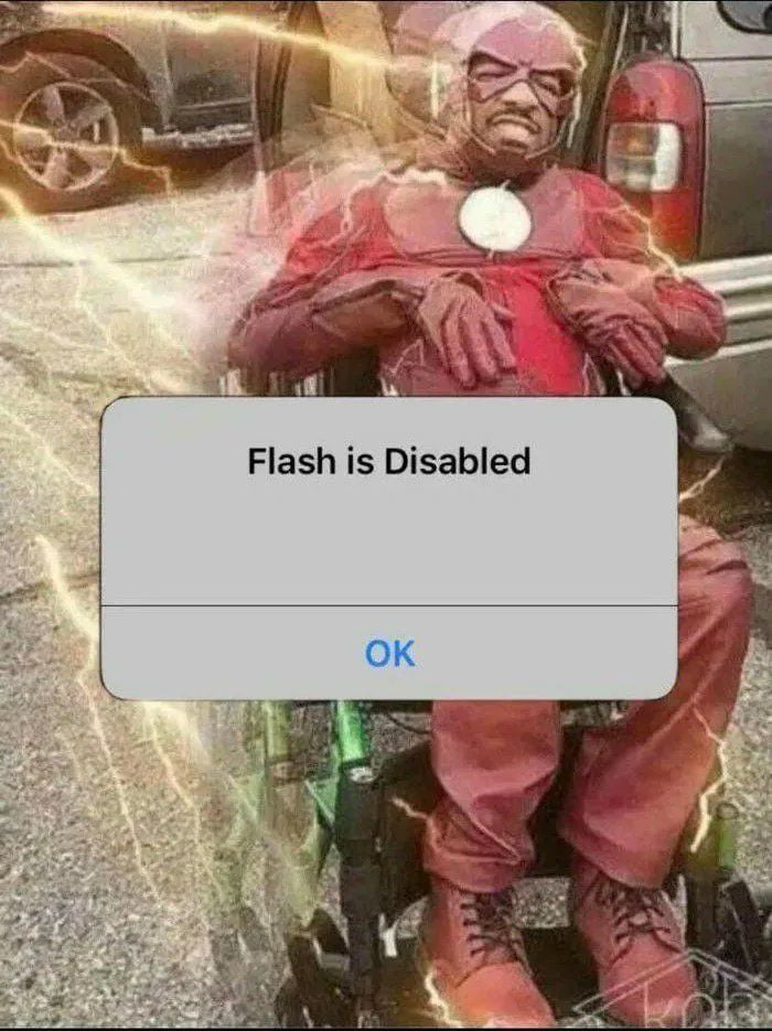 The flash is disabled - 9GAG