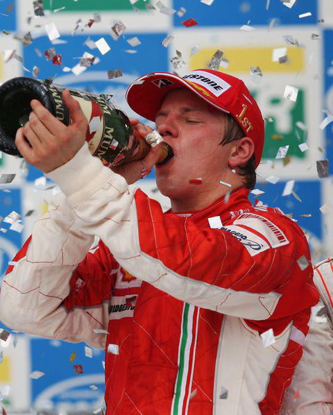 Picture of Kimi Räikkönen, who in 2007 beat now 7 time world champion ...