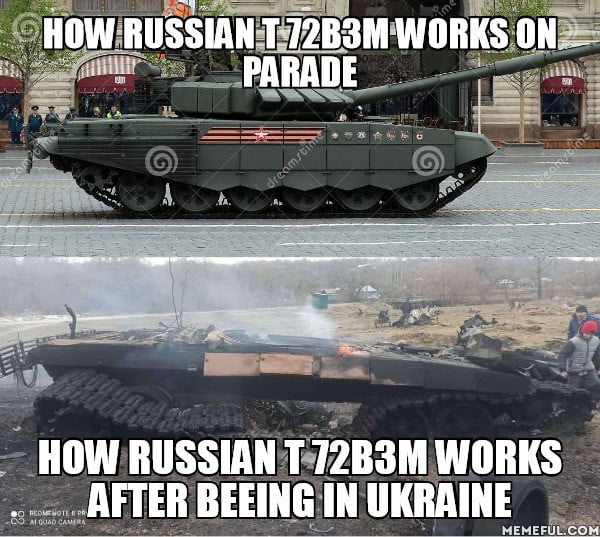 Russian Military equipment excells in Ukraine - 9GAG